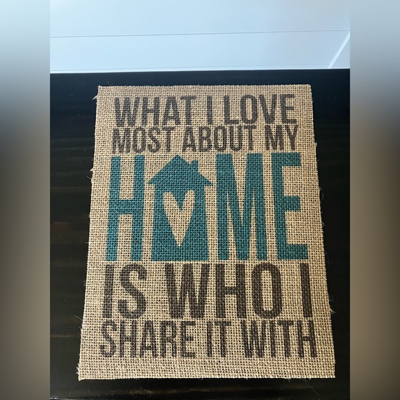 Art | Home Burlap Print 8 X 1 | Poshmark